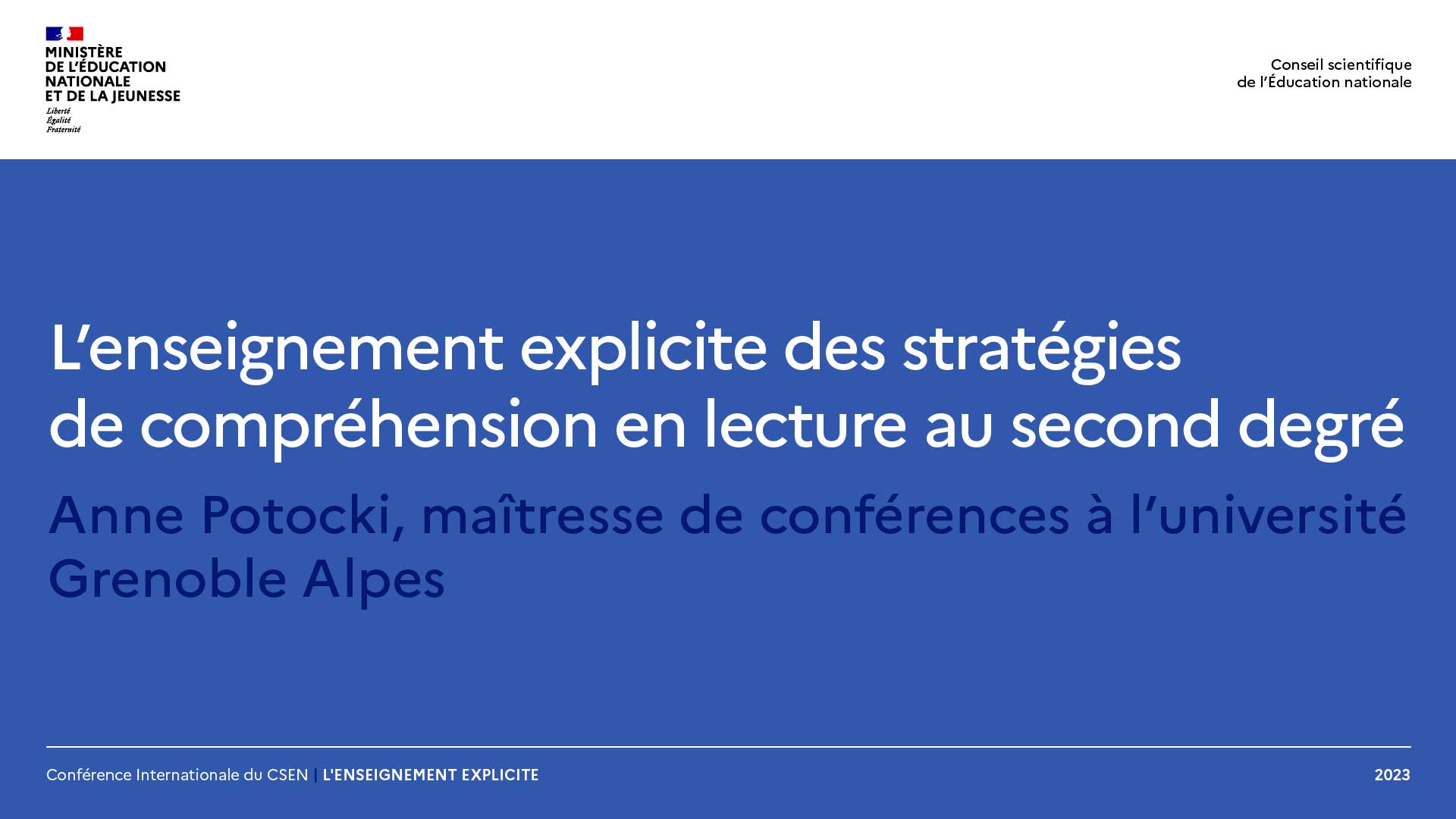 L'enseignement explicite des stratégies de compréhension en lecture au second degré - Réseau Canopé
